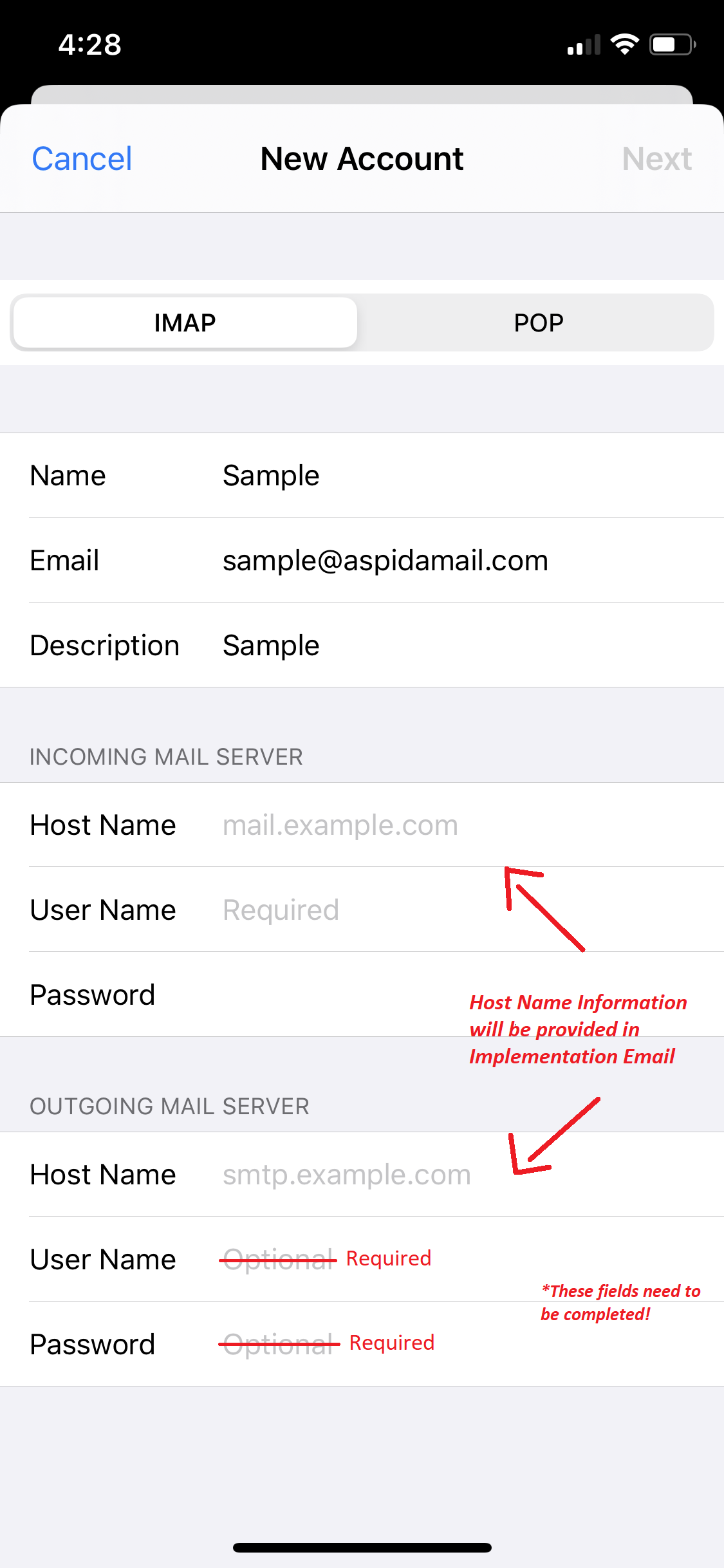 Configure Aspida Mail On Iphone Ipad Ios14 Ios17 Knowledgebase